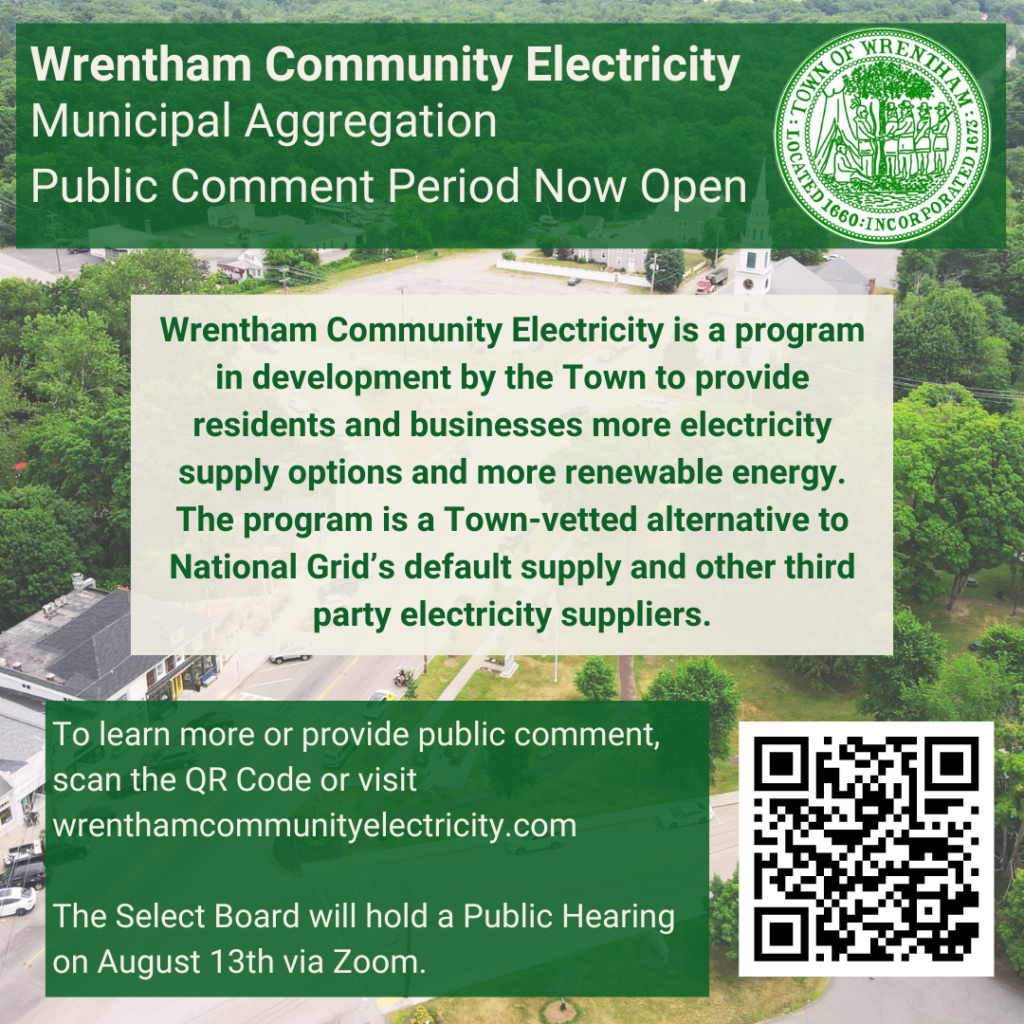 Wrentham Community Electricity Program – Town of Wrentham News Portal